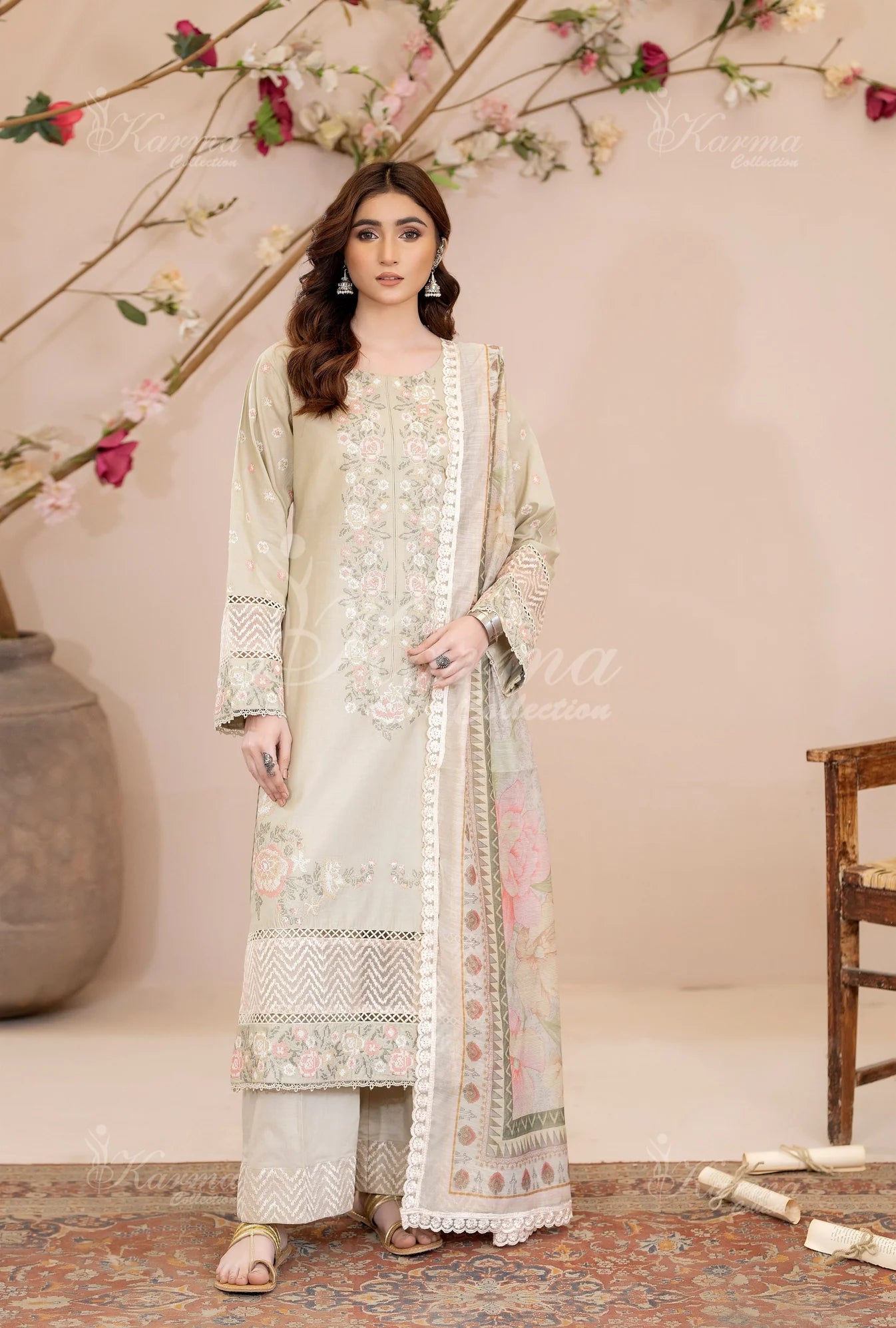 KC-1427-Celadon - kayseria Collection II - karma – Sherry's wardrobe